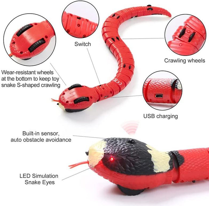Cat Toys| Smart Sensing Slithering Snake Toy | Keeps Your Cat Busy